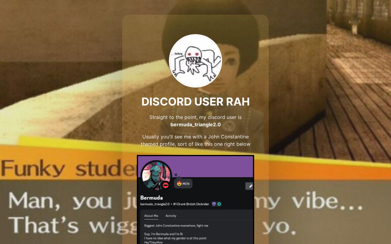 BERMUDA'S WEIRD CARRD (discord user)